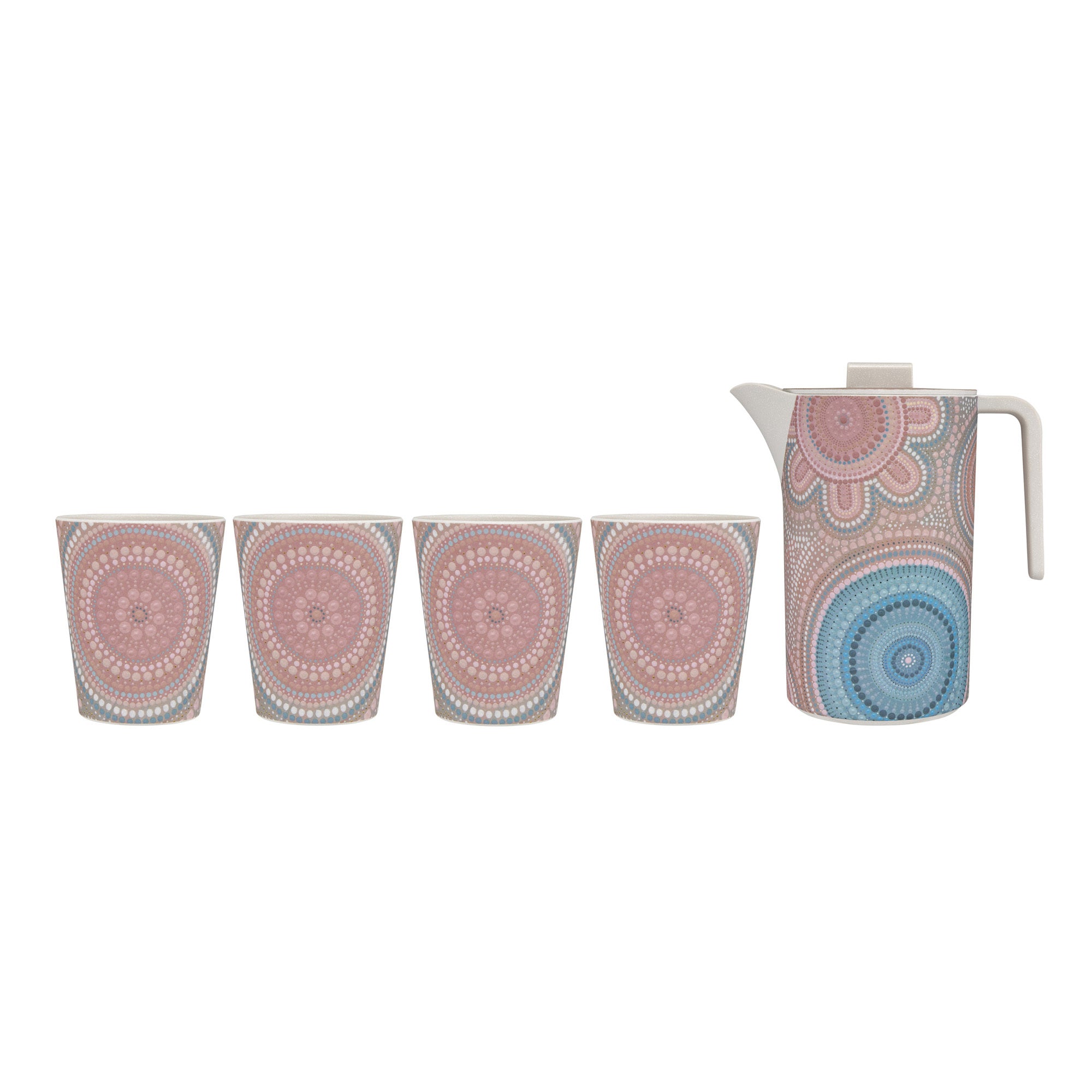 Maxwell & Williams Lou Martin Uplift Melamine Jug And Tumblers - Set o