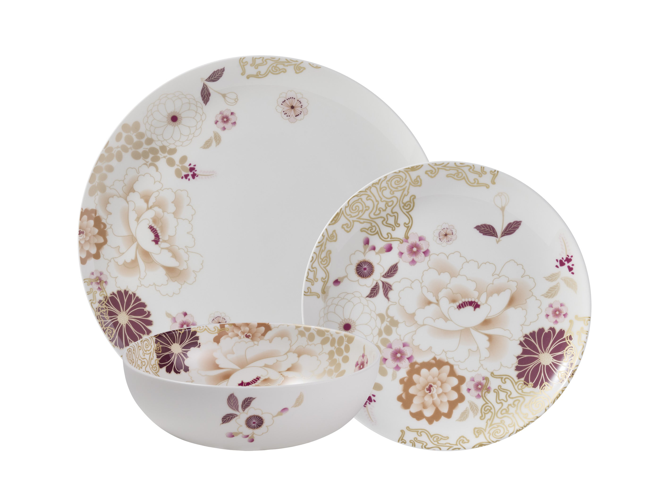 Maxwell & Williams Kimono Dinner Set 12 Piece Gift Boxed - White